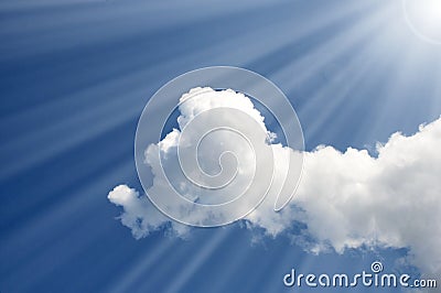 Sun Rays In The Sky Stock Photos - Image: 18537663