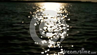 Sun Reflection Into The Water Waves Out Of Focus Stock Video - Video of ...