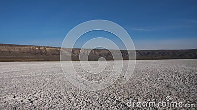 Sun-scorched Desert in the Mountains Flight Above Its Surface Stock ...