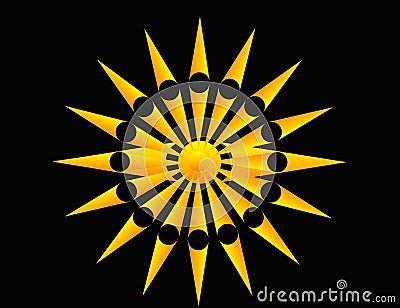 Sun Shines In Points... Royalty Free Stock Photo - Image: 11765275