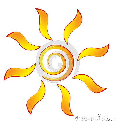 Sun With Swirly Rays Royalty Free Stock Images - Image: 27431359