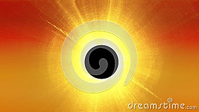 Sun, Total Solar Eclipse Computer Animation, Glowing Sun Rays about ...