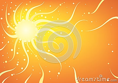 Sun With Wavy Rays Stock Image - Image: 13683611