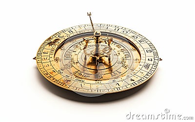 Sundial Wall Isolated On Transparent Background. Royalty-Free Stock ...