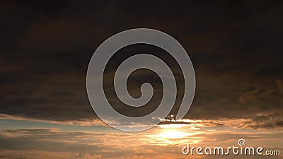 Sunset and Dark Clouds stock video. Video of color, horizon - 52377629