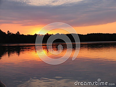 Casting at Sunset in Wisconsin Stock Image - Image of rural, midwest ...