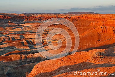 Sunset At Little Painted Desert, Arizona Royalty Free Stock Images ...