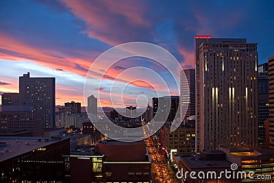 Sunset Over Denver Stock Images - Image: 3659664