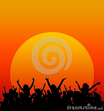 Sunset Party Royalty Free Stock Image - Image: 37903396