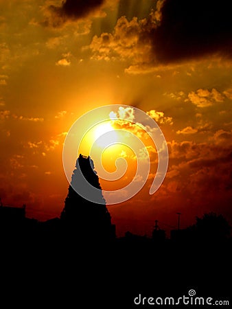 Sunset Temple Royalty-Free Stock Photo | CartoonDealer.com #1531041