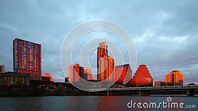 Sunset Timelapse of Austin, Texas Skyline 4K Stock Video - Video of ...