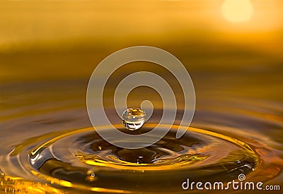 Sunset Water Drop Stock Photography - Image: 6478672