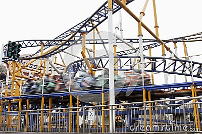 Super Fast Roller Coasters Stock Image | CartoonDealer.com #51589897
