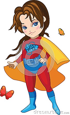 Super Girl Vector Illustration Stock Photos - Image: 28762743