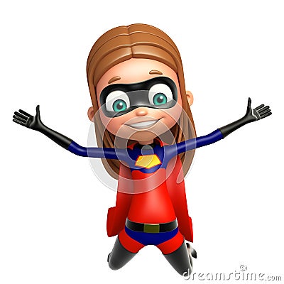 Supergirl With Funny Pose Royalty-Free Illustration | CartoonDealer.com ...