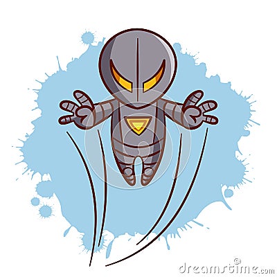 Superhero Boy Iron Sticker Stock Image | CartoonDealer.com #84295819