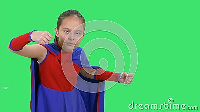 Superhero Girl in Fighting Stance Stock Video - Video of female, happy ...