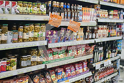 Supermarket aisle - Stock Image - Everypixel