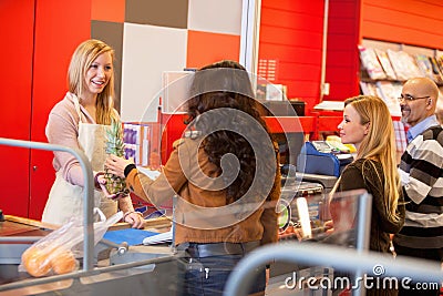 Supermarket Cashier Line Royalty Free Stock Photo - Image: 20184925