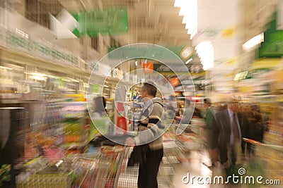 Supermarket: Rush Hour Stock Photography - Image: 3819842