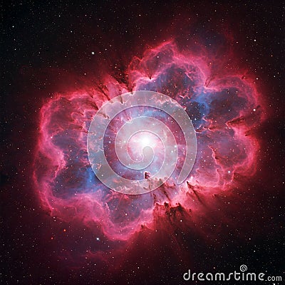 A Supernova Remnant, The Expanding Shell Of An Exploded Star. Stock ...
