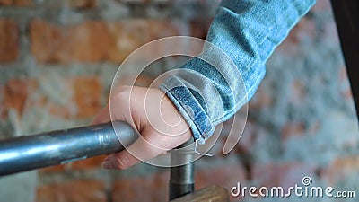 Support, Help and People Concept - Close Up of Girl Hand Holding To ...