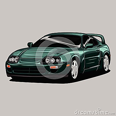 Supra MK4 Cartoon Vector | CartoonDealer.com #258486501
