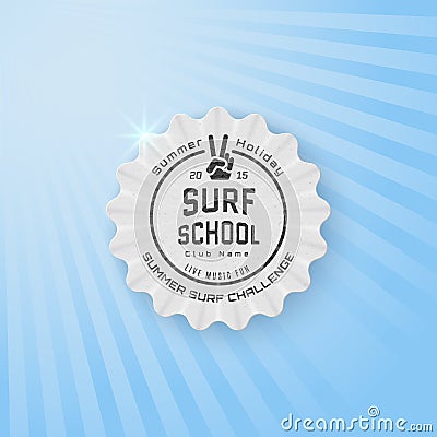 Surf Badges Logos And Labels For Any Use Vector Illustration ...