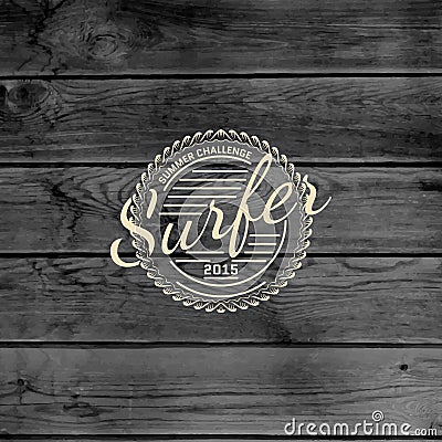 Surf Badges Logos And Labels For Any Use Vector Illustration ...