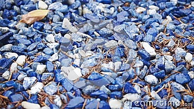 Surface Of Blue And White Decorative Small Stones Stock Video - Video ...