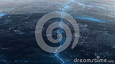 Surface of the ice stock footage. Video of crust, enclosed - 161564642