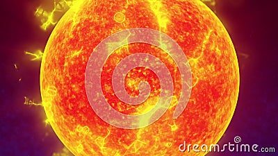 The surface of the sun 4k stock footage. Video of science - 198576218