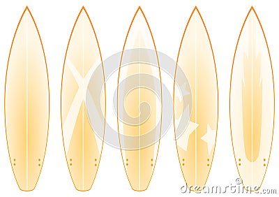 Surfboard Designs (yellow) Royalty Free Stock Photos - Image: 3232728
