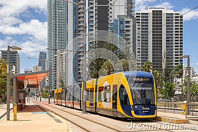 Surfers Paradise Tram Editorial Photo - Image: 65156531