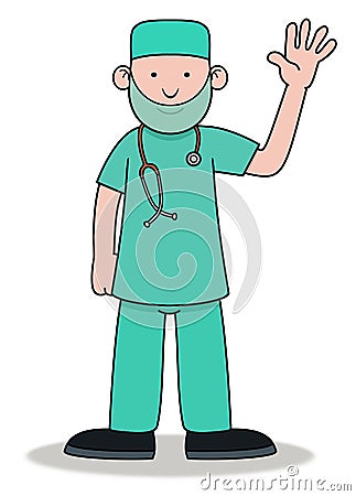 Surgeon Waving Stock Photo | CartoonDealer.com #22986858