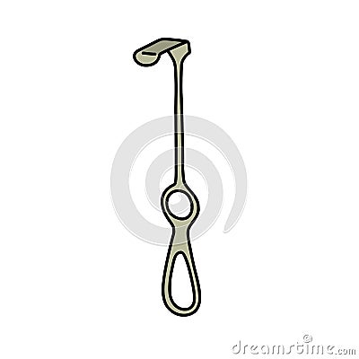 Surgical Retractor Doodle Icon, Vector Color Line Illustration ...