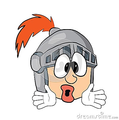 Surprised Knight Head Cartoon Stock Illustration | CartoonDealer.com ...