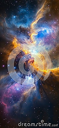 Surreal Cosmos: Vibrant Nebula In Deep Space Royalty-Free Stock Image ...