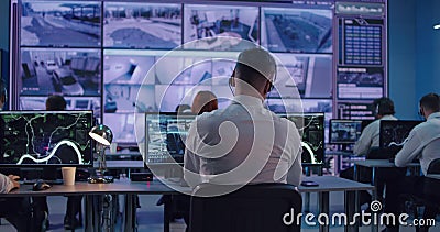 Surveillance Team Working in Office Stock Footage - Video of ...