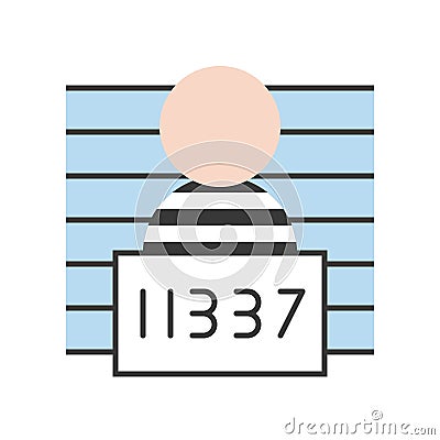 Suspect Identification And Sign Board, Police Related Icon Vector ...