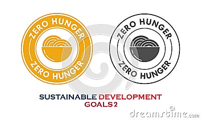 Sustainable Development Goals - Zero Hunger Vector Illustration ...