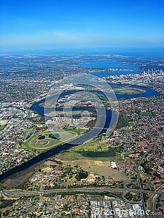 Swan River Aerial View Royalty Free Stock Photos - Image: 705658