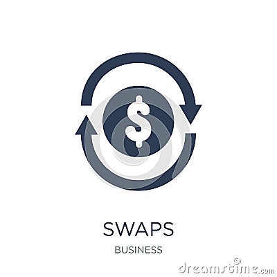 Swaps Icon. Trendy Flat Vector Swaps Icon On White Background Fr ...