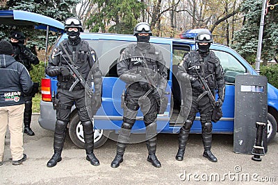 SWAT Team Display Editorial Stock Image - Image: 7529754