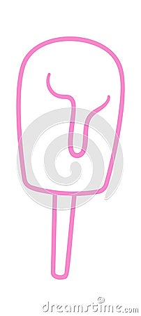 Sweet Sugary Melting Ice-cream Scribble Cartoon Vector | CartoonDealer ...