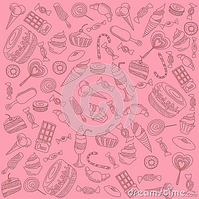 Sweets On Pink Stock Photos - Image: 34671533