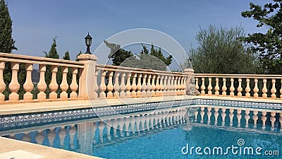 Swimming pool in Spain stock video. Video of depth, clear - 131847531