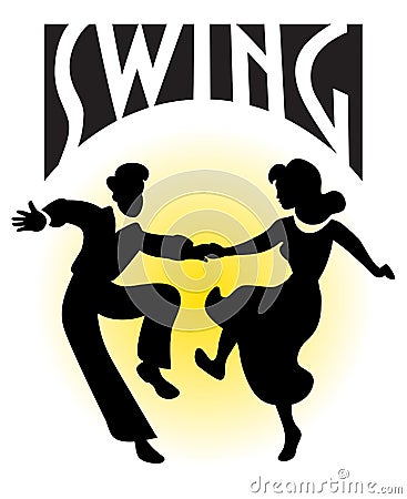 Swing Dance Couple/eps Cartoon Vector | CartoonDealer.com #24654579