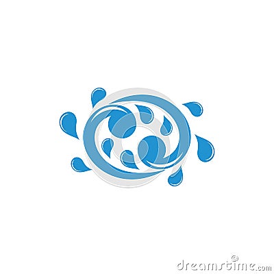 Swirl Splash Blue Water Logo Vector | CartoonDealer.com #197737467