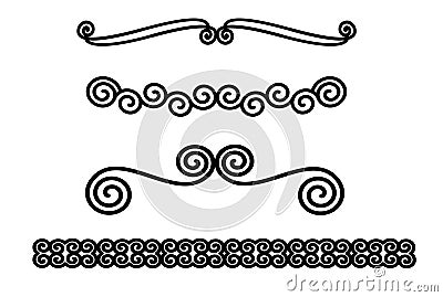 Swirly Border Set Royalty Free Stock Image - Image: 11490676